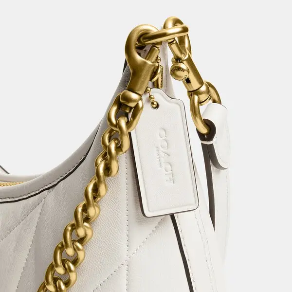 COACH Juliet Shoulder Bag 25 With Quilting - Brass/chalk