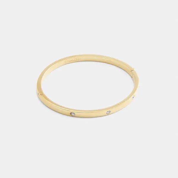 COACH Hinged Bangle Bracelet - Gold