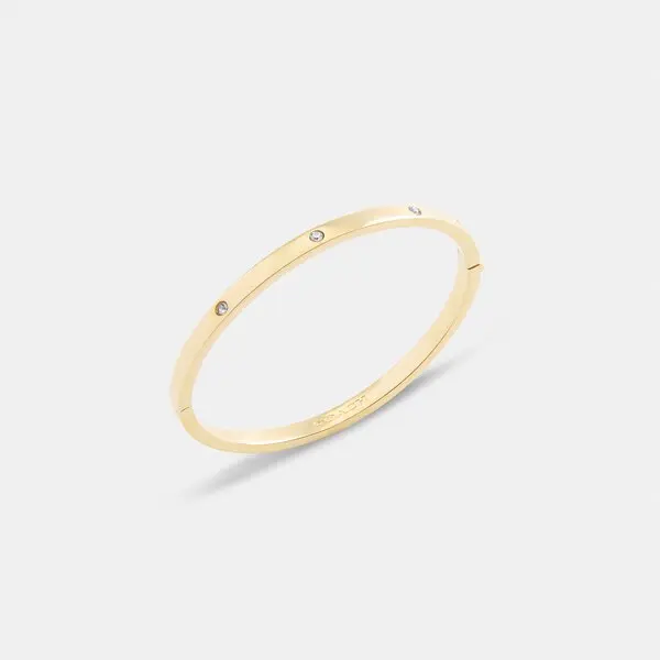 COACH Hinged Bangle Bracelet - Gold