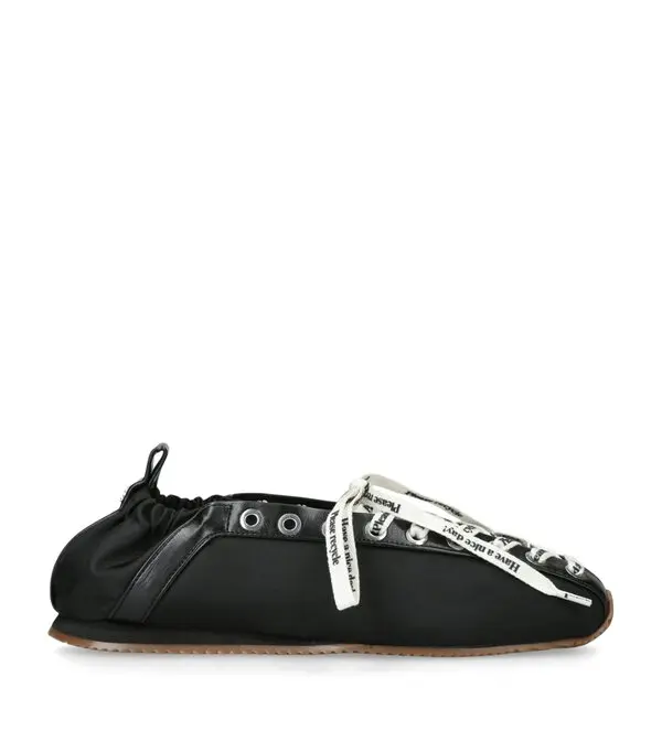 GANNI Woven Sporty Ballet Flats - Black