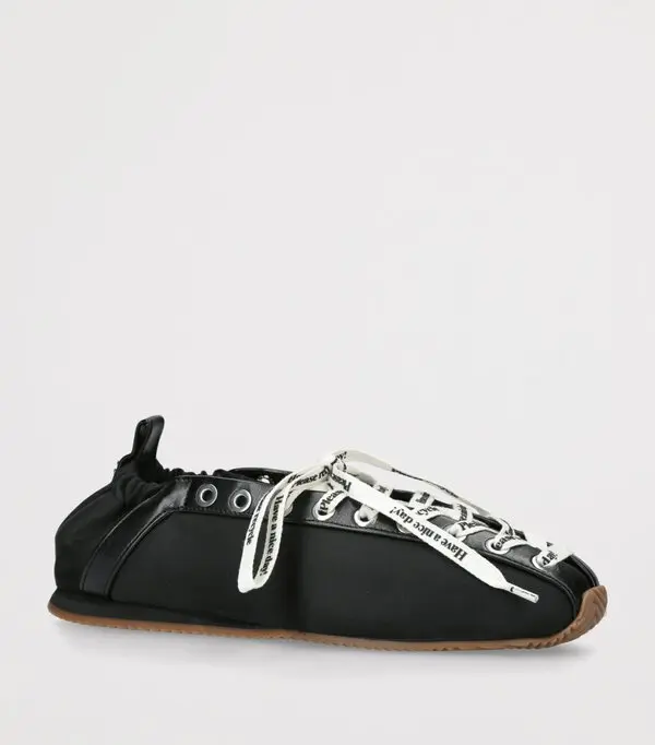 GANNI Woven Sporty Ballet Flats - Black