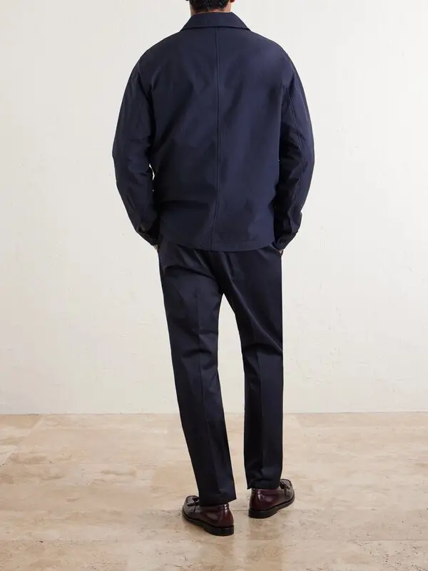 Nn07 Blaze 10038 Ribbed Woven Overshirt