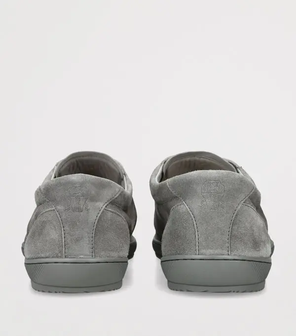 Brunello Cucinelli Suede Low-Top Sneakers In Grey - 33% Off