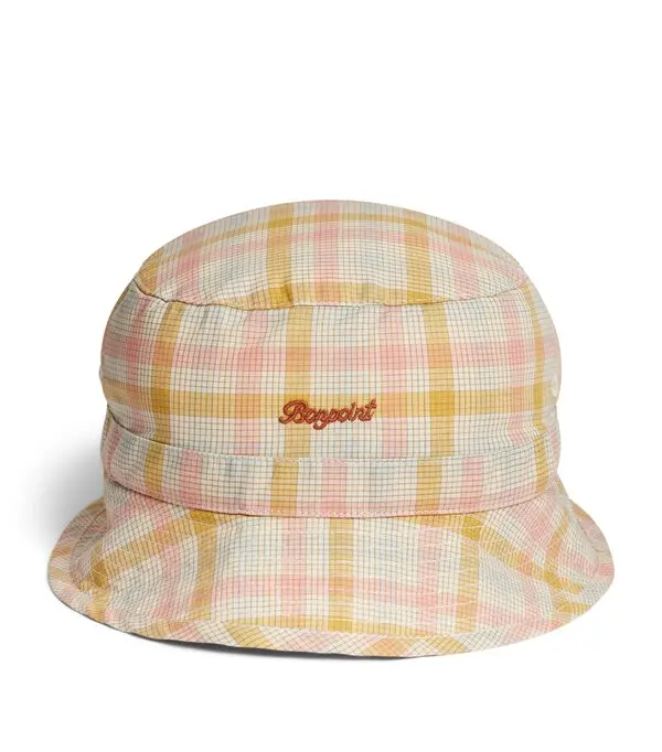 Bonpoint Cotton Check Bucket Hat - Pink