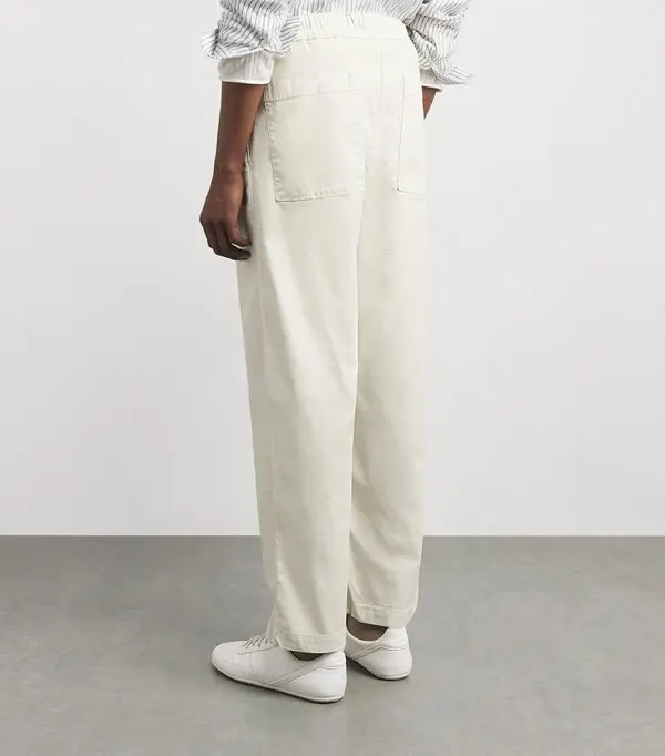 Officine Générale Cotton-blend Peterson Trousers - White