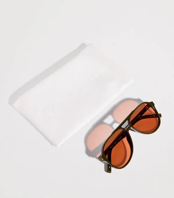 Le Specs Tragic Magic Aviator Sunglasses - Green