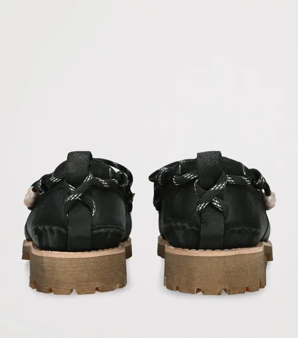 GOLDEN GOOSE Suede Boat Shoes - Black