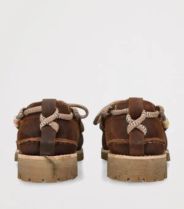 GOLDEN GOOSE Suede Boat Shoes - Brown