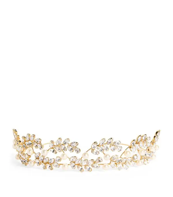 JENNIFER BEHR Plated Embellished Delilah Tiara - Gold