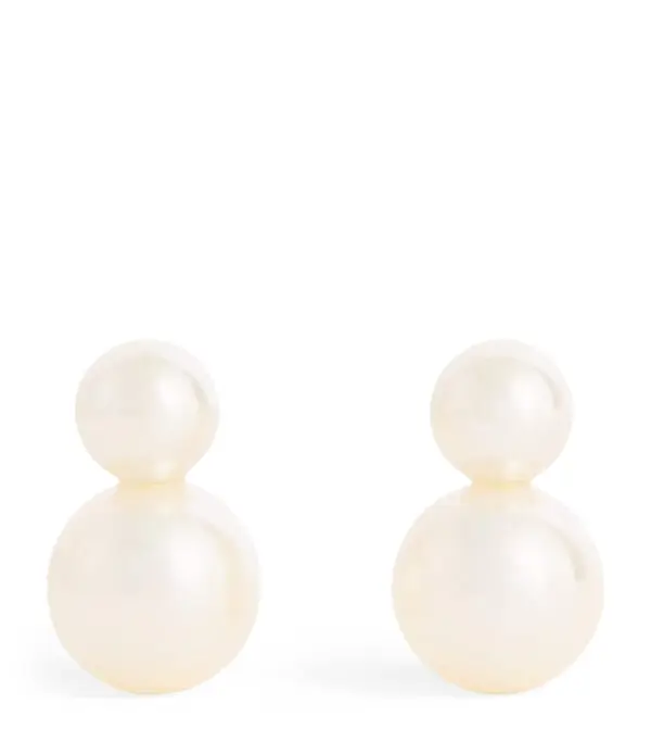 JENNIFER BEHR Iris Pearl Stud Earrings - Ivory