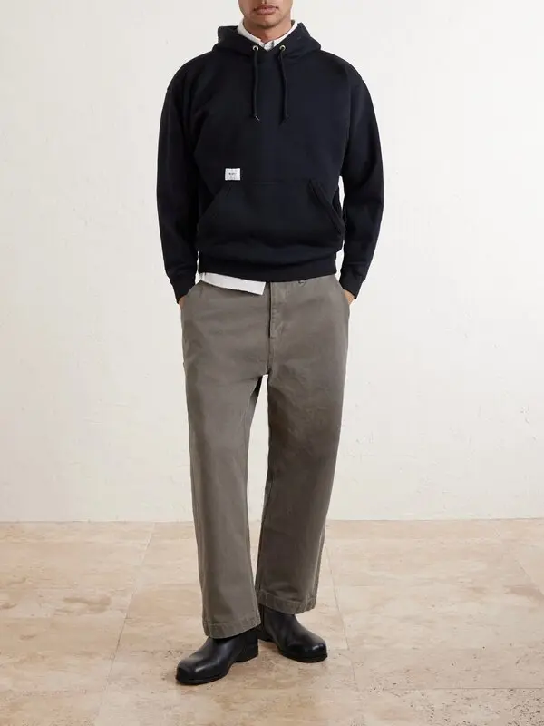 WTAPS Logo-appliquéd 'sign-yd' Hoodie - Black