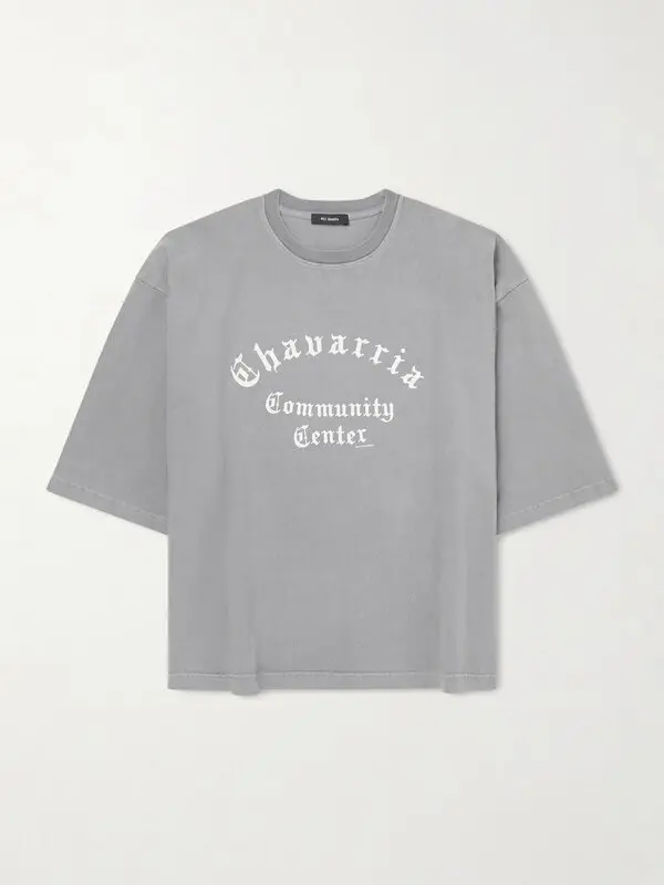 WILLY CHAVARRIA Chavarria Logo-print Cotton-jersey T-shirt - Gray
