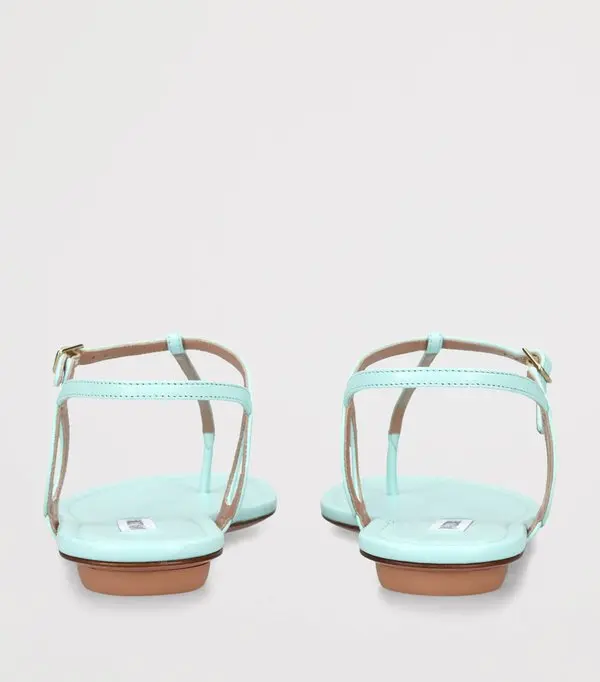 AQUAZZURA Leather Almost Bare Sandals - Blue