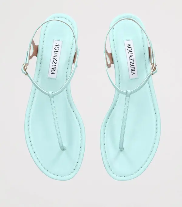 AQUAZZURA Leather Almost Bare Sandals - Blue
