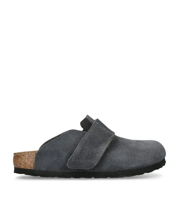 BIRKENSTOCK Suede Loma Clogs - Grey