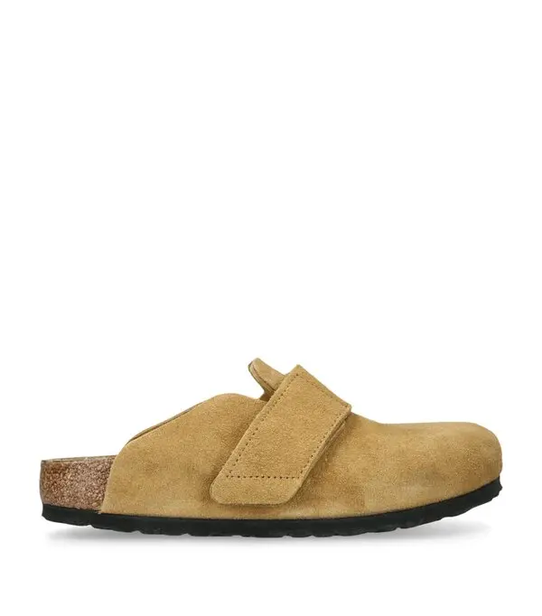 BIRKENSTOCK Suede Loma Clogs - Beige