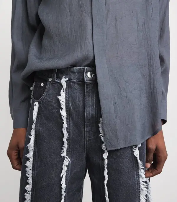 Séfr Cutline Barrel-leg Jeans - Navy