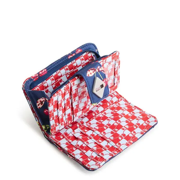 VERA BRADLEY Small Turnlock Wallet In Cherry Picking