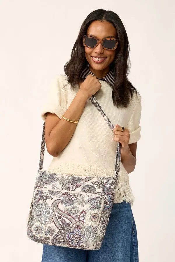 VERA BRADLEY Harwick Large Messenger Bag - Purple