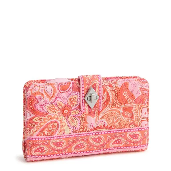 VERA BRADLEY Turnlock Wallet In Sherbet - Pink