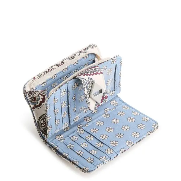 VERA BRADLEY Small Turnlock Wallet In Neutral Rhapsody - Purple