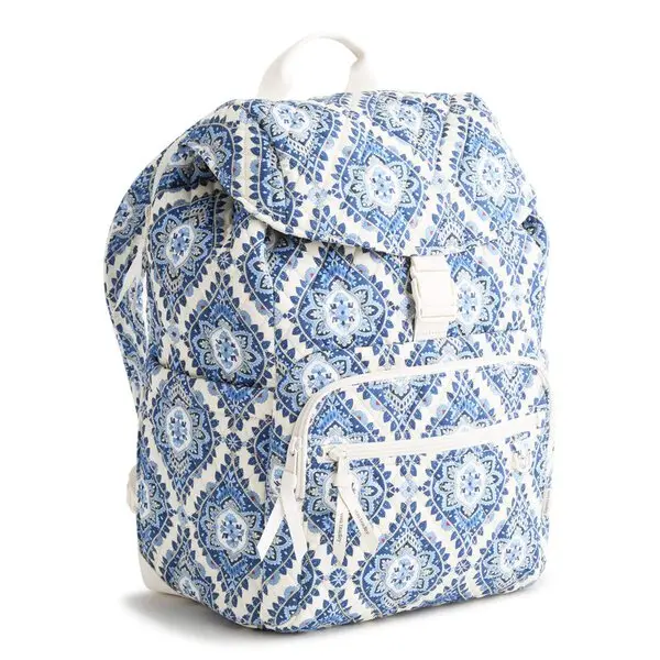 VERA BRADLEY Large Berkhill Backpack - Blue