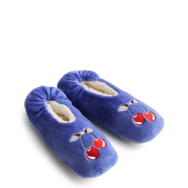 VERA BRADLEY Fleece Slipper Socks - Blue