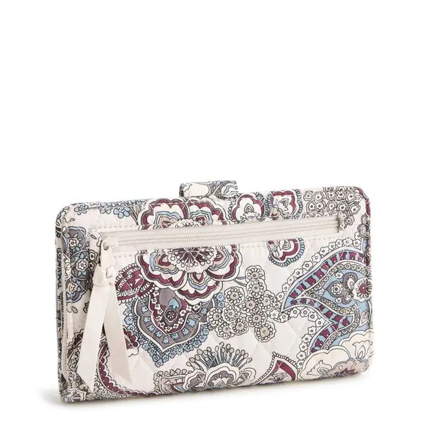 VERA BRADLEY Turnlock Wallet In Neutral Rhapsody - Purple