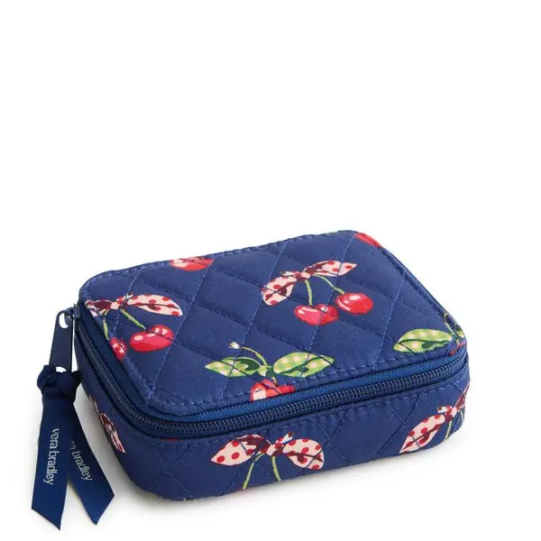 VERA BRADLEY Travel Pill Case In Cherry Picking - Blue
