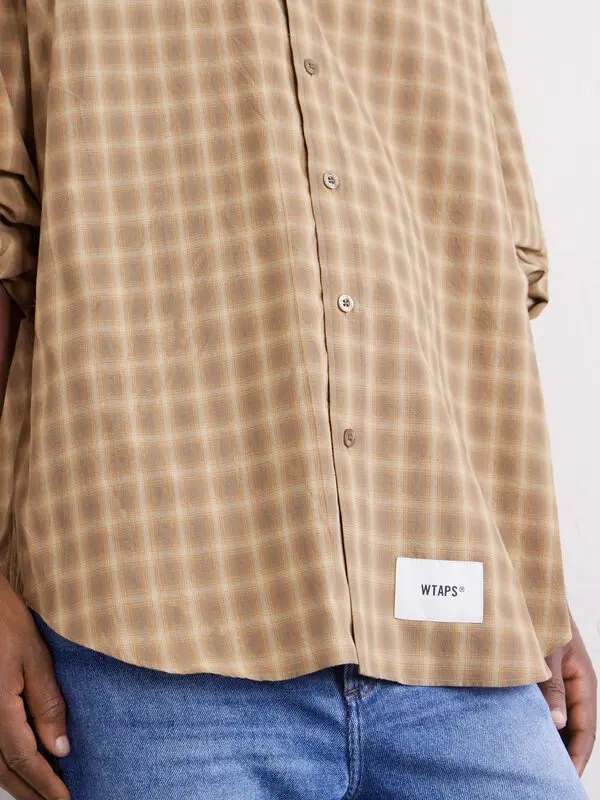 WTAPS Logo-appliquéd Checked Woven Shirt