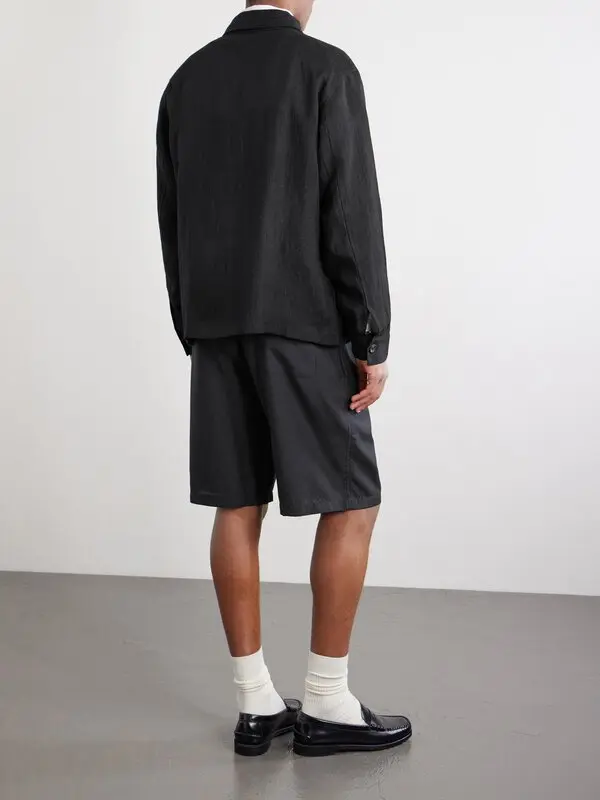 KARTIK RESEARCH Embroidered Linen Jacket - Black