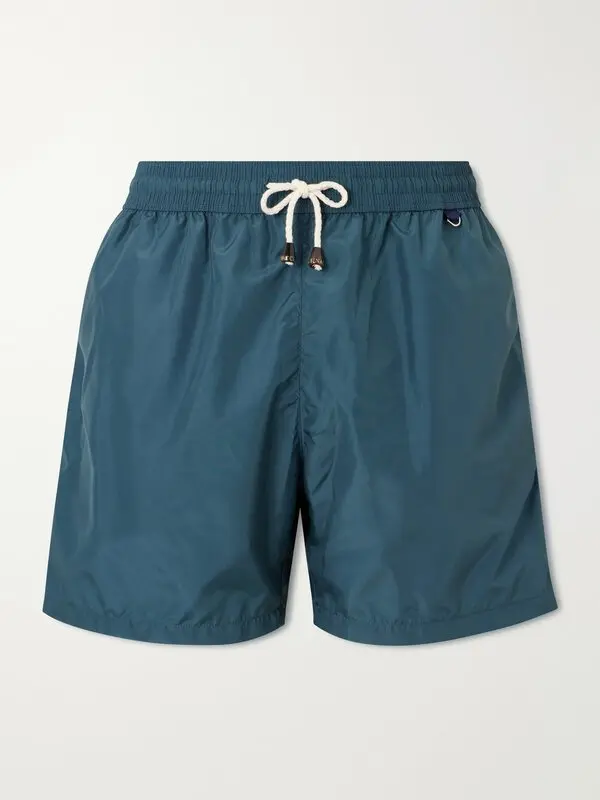 Rubinacci Straight-leg Swim Shorts - Blue