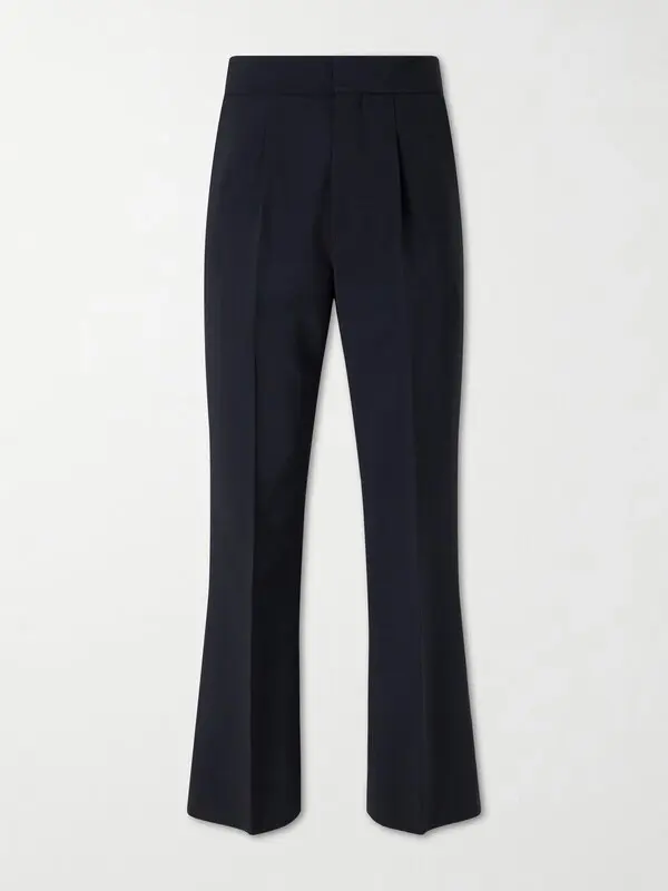 Fear Of God Flared Pleated Wool-blend Trousers