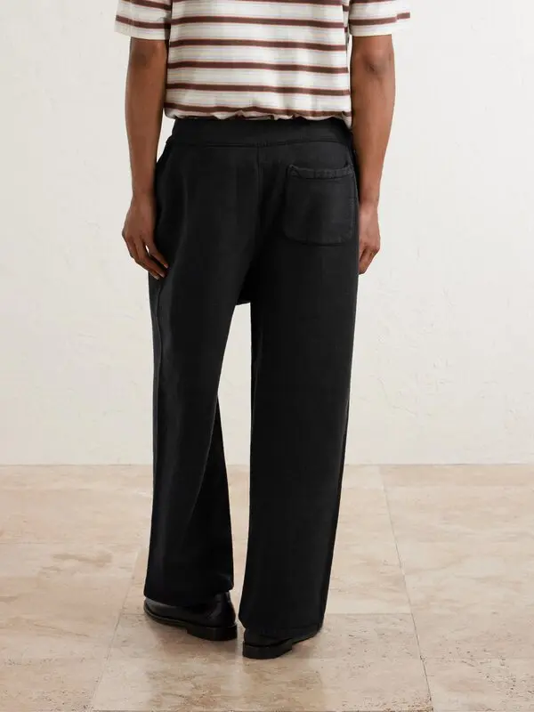 A.PRESSE Vintage Straight-leg Cotton Sweatpants