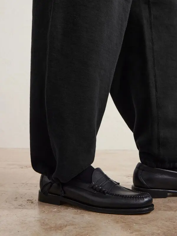 A.PRESSE Vintage Straight-leg Cotton Sweatpants