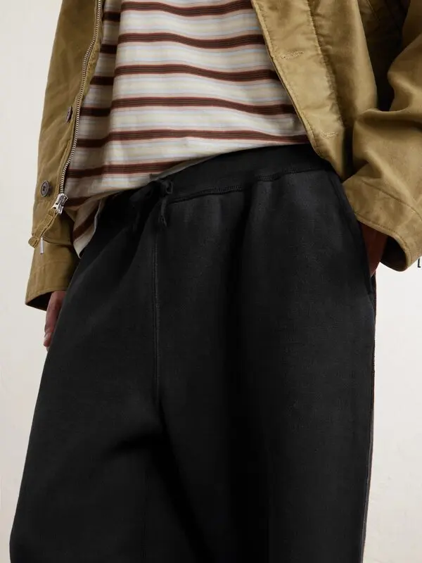 A.PRESSE Vintage Straight-leg Cotton Sweatpants