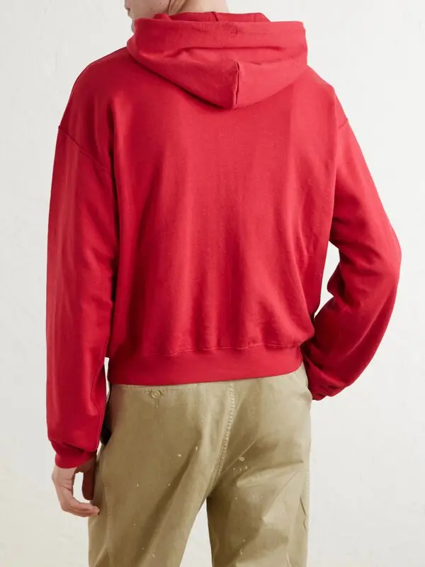 Auralee Cotton, Wool, And Silk-blend Zip-up Hoodie