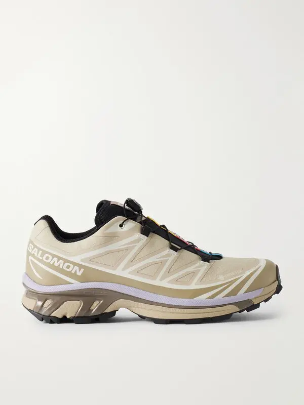 SALOMON Xt-6 Gore-tex Tpu-trimmed Mesh Sneakers - Neutrals