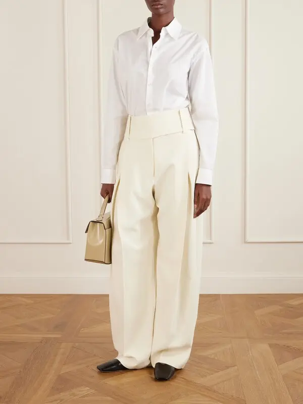 Sportmax Soblo Pleated Wide-leg Trousers