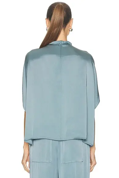 Lapointe Satin Cape Tee - Light Slate