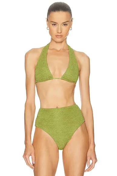 JUILLET Bette Bikini Top - Chartreuse