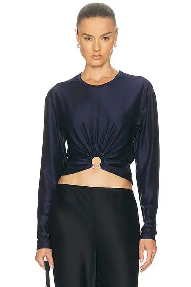 Rabanne Draped Long Sleeve Top
