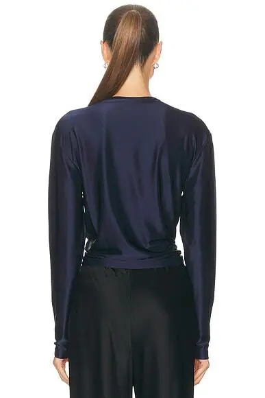 Rabanne Draped Long Sleeve Top