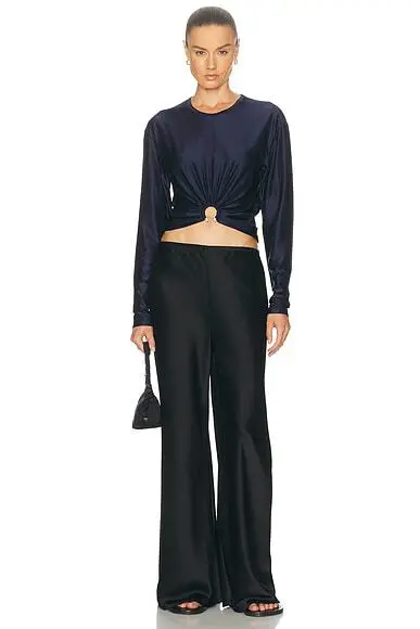 Rabanne Draped Long Sleeve Top