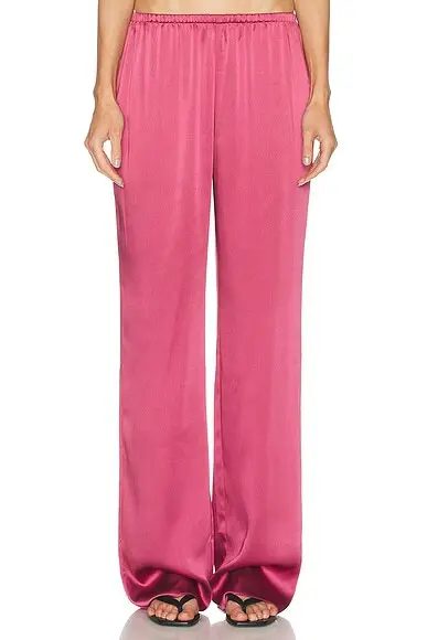SEROYA Lillian Satin Pant - Sangria