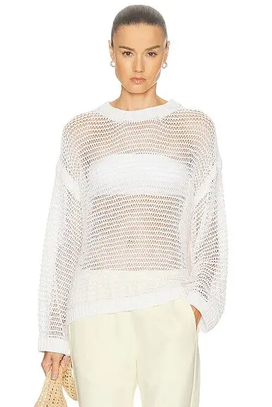 TWP Wide Crewneck Long Sleeve Pullover Sweater