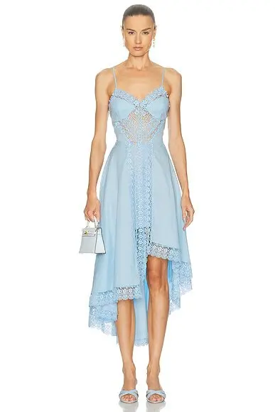 Charo Ruiz Ibiza Neriane Lace Trimmed Dress - Blue Arctic