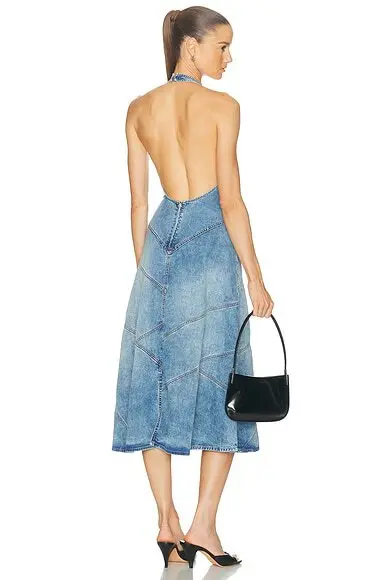 EB DENIM Delphi Pieced Halter Dress