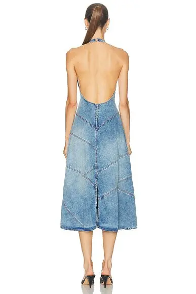 EB DENIM Delphi Pieced Halter Dress
