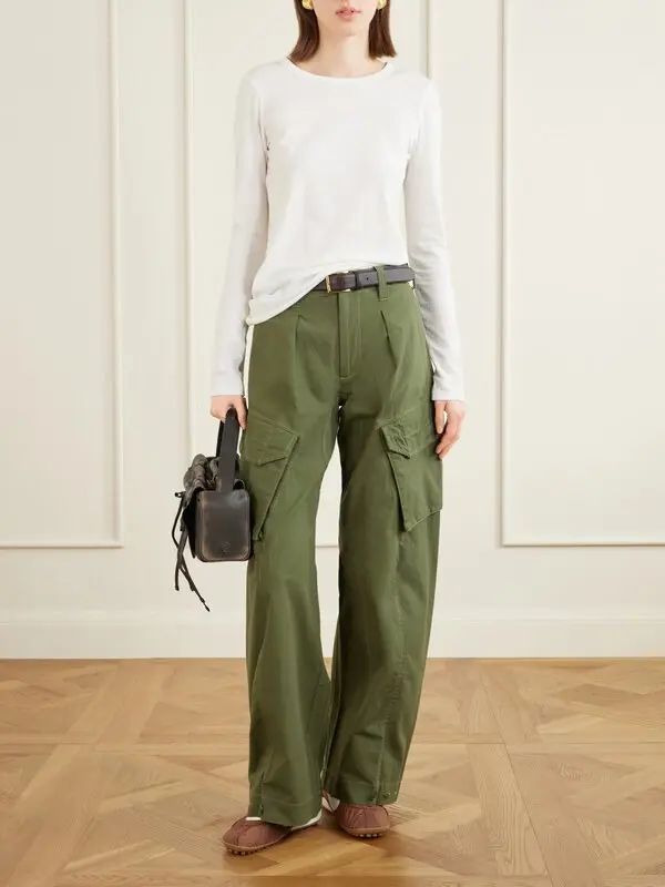 R13 Cotton Barrel-leg Cargo Pants